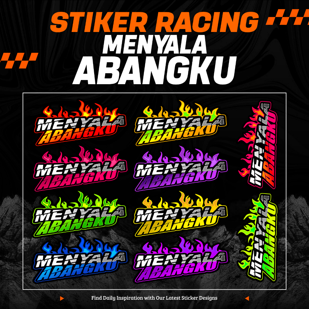 Jual STIKER MENYALA ABANGKU ISI 10 PCS BERBAGAI WARNA SUDAH TERPOTONG ...
