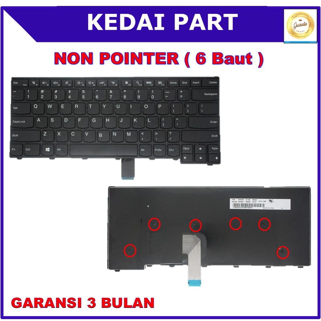 Jual Keyboard Lenovo Thinkpad T460 T460P T460T T470T E431 E440 E441 ...