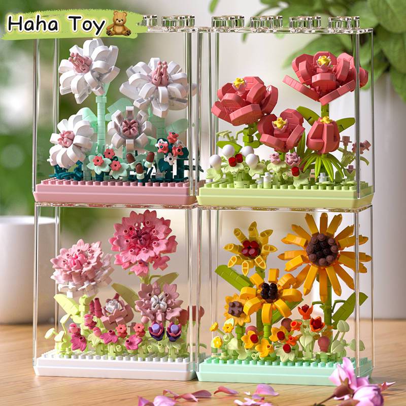 Jual HAHA TOY Dream Flower Box Mainan Balok Susun Bunga Puzzle Block ...