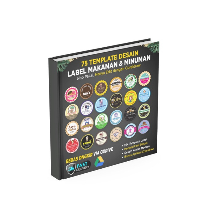 Jual Template Desain Label Makanan dan Minuman CDR Kekian Modern Siap ...