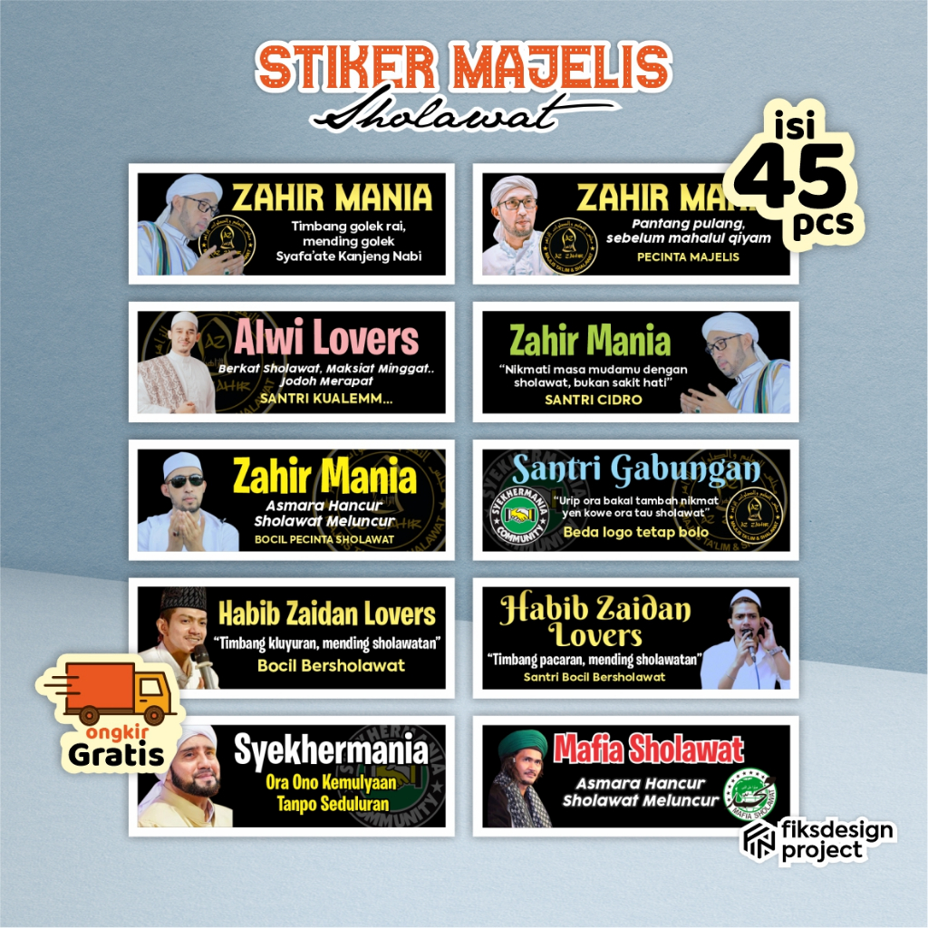 Jual Stiker Majelis Zahirmania, Syekhermania, Mafia Sholawat (mix ...
