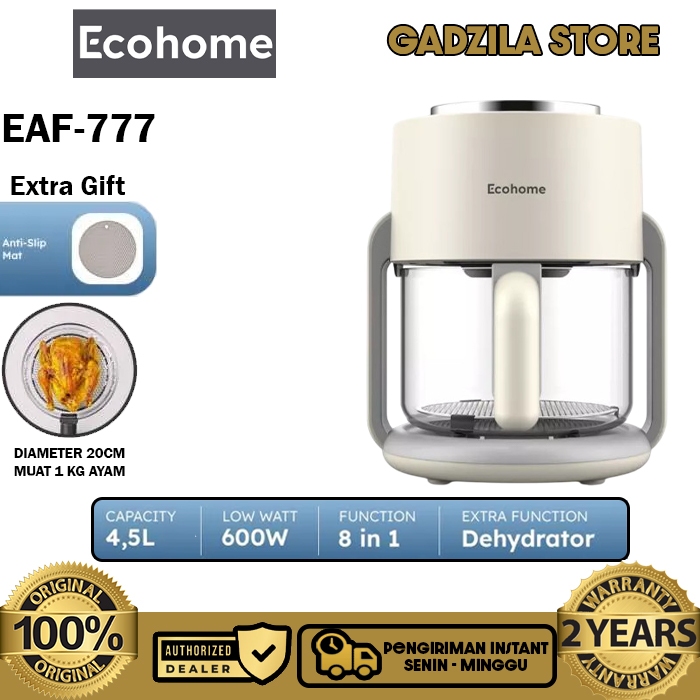 Jual ECOHOME EAF-777 8 IN 1 Air Fryer & Dehydrator 4.5L Capacity with ...