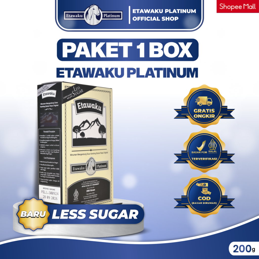Jual Etawaku Platinum Less Sugar - Susu Etawa Murni | Shopee Indonesia