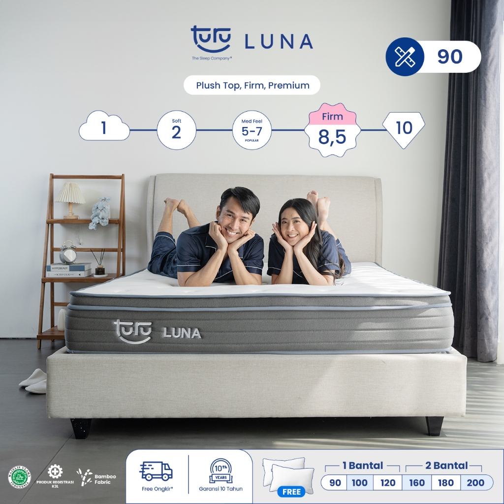 Jual Kasur Busa Premium TURU LUNA Plush Top Natural Latex ukuran 90x200 | Shopee Indonesia