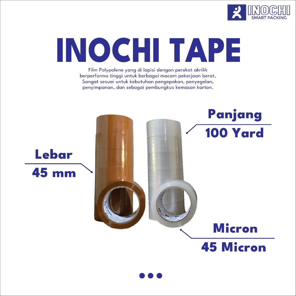 Jual Lakban Inochi 45mm x 100 Yard (Isi 6 pcs) - Kualitas Terbaik ...