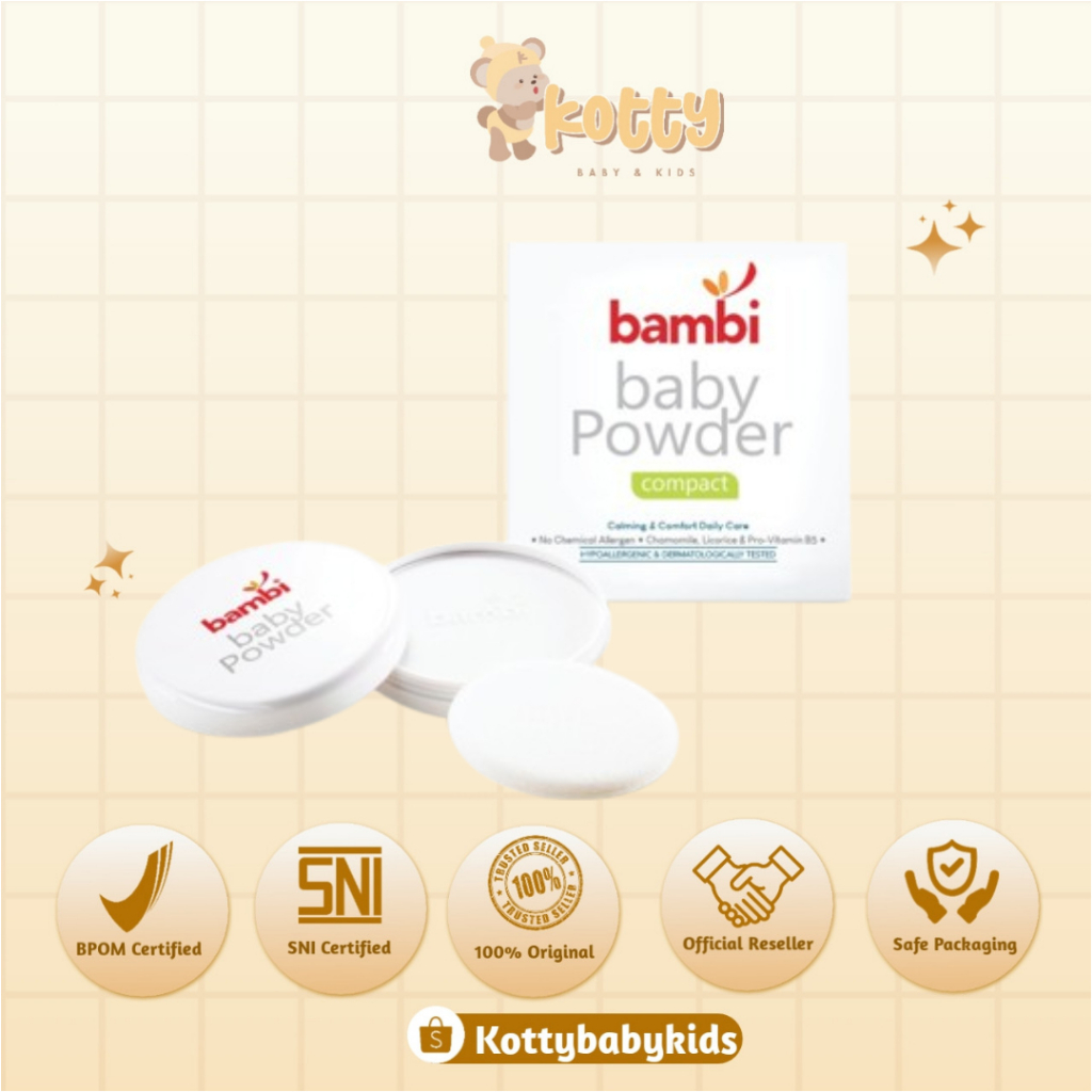 Jual BAMBI Baby Compact Powder 40g (Tersedia Kemasan Refill) | Shopee ...