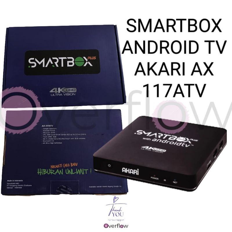 Jual SMARTBOX ANDROID TV AKARI AX 117 ATV | Shopee Indonesia