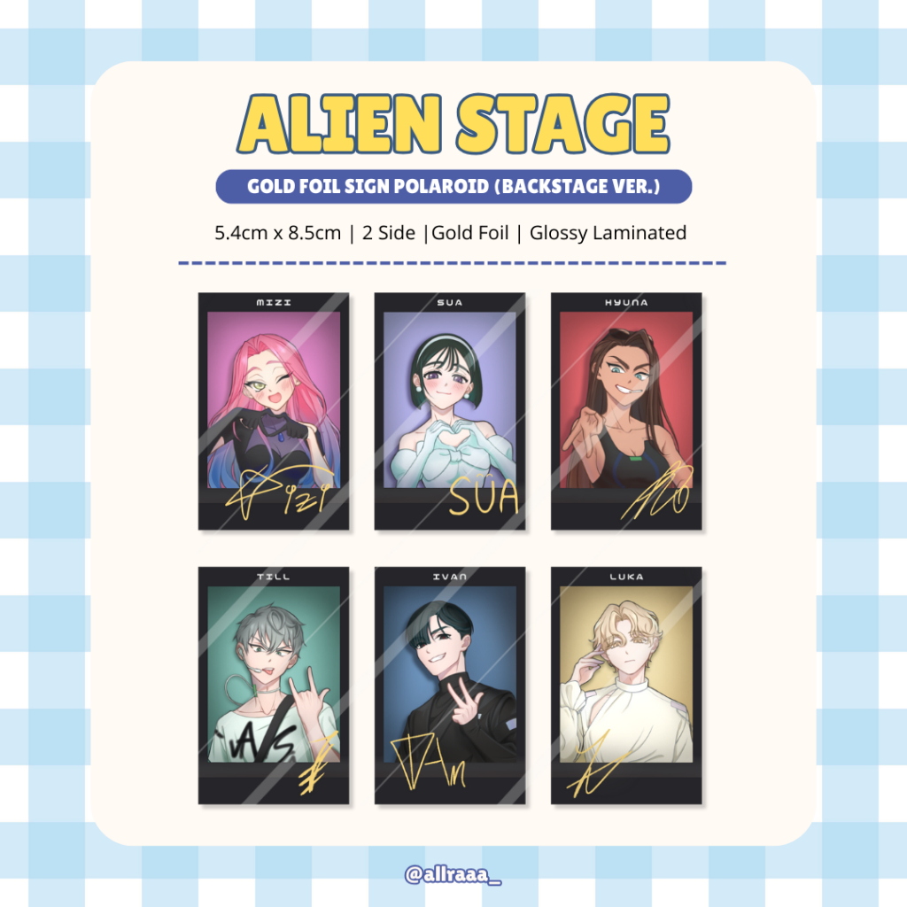 Jual ALIEN STAGE Gold Foil Sign Polaroid Fanmerch | Shopee Indonesia