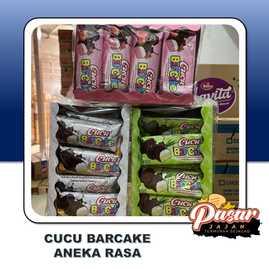 Jual Cucu Barcake Isi 12X20gr Bolu Cake Aneka Rasa dengan Krim Vanilla ...