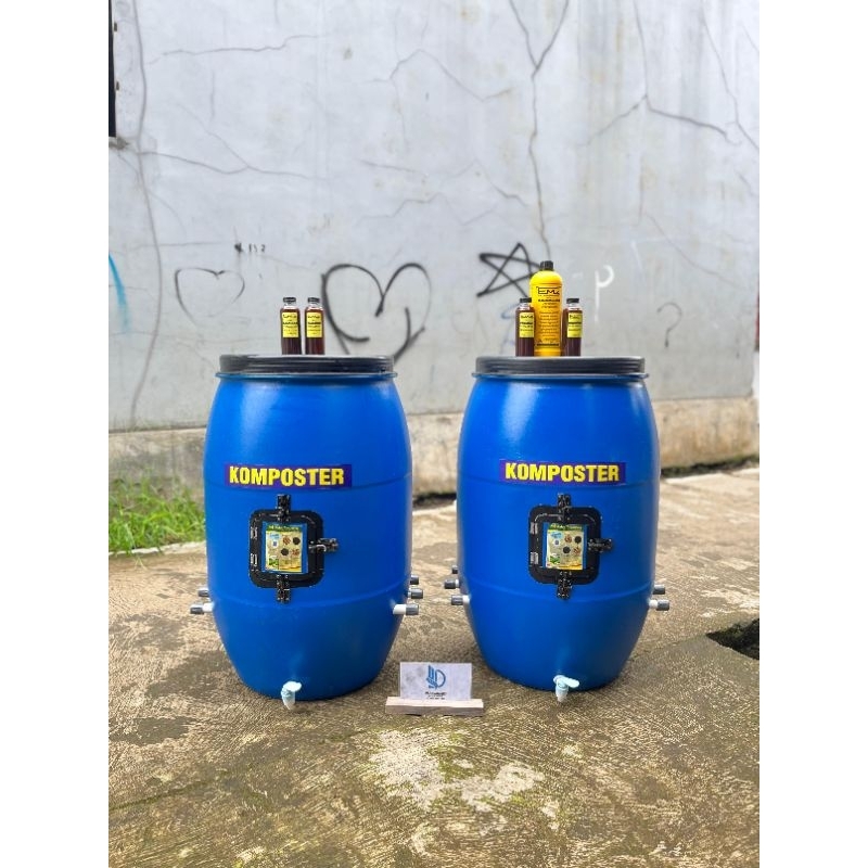 Jual tong komposter/tong sampah/Drum komposter plastik HDPE/sampah ...