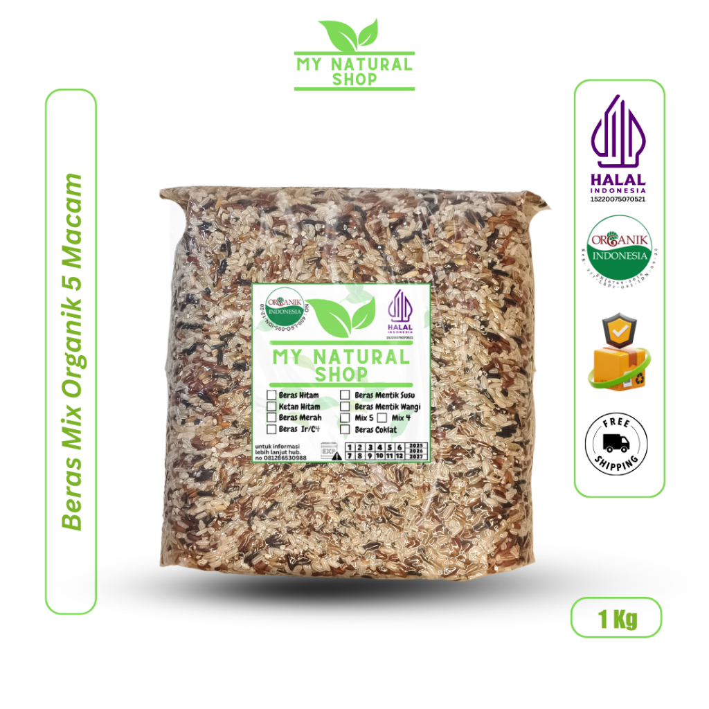 Jual Beras Mix Organik 5 Macam 1 kg | Shopee Indonesia