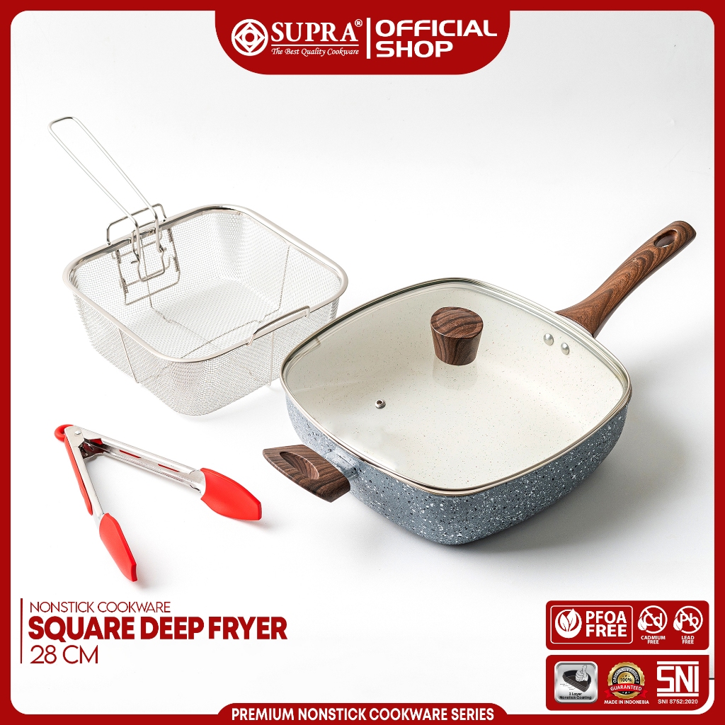 Jual SUPRA Panci Multifungsi Penggorengan Anti Lengket Square Deep ...