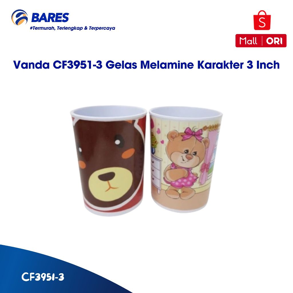 Jual Vanda CF3951-3 Gelas Melamine Karakter 3 Inch | Shopee Indonesia