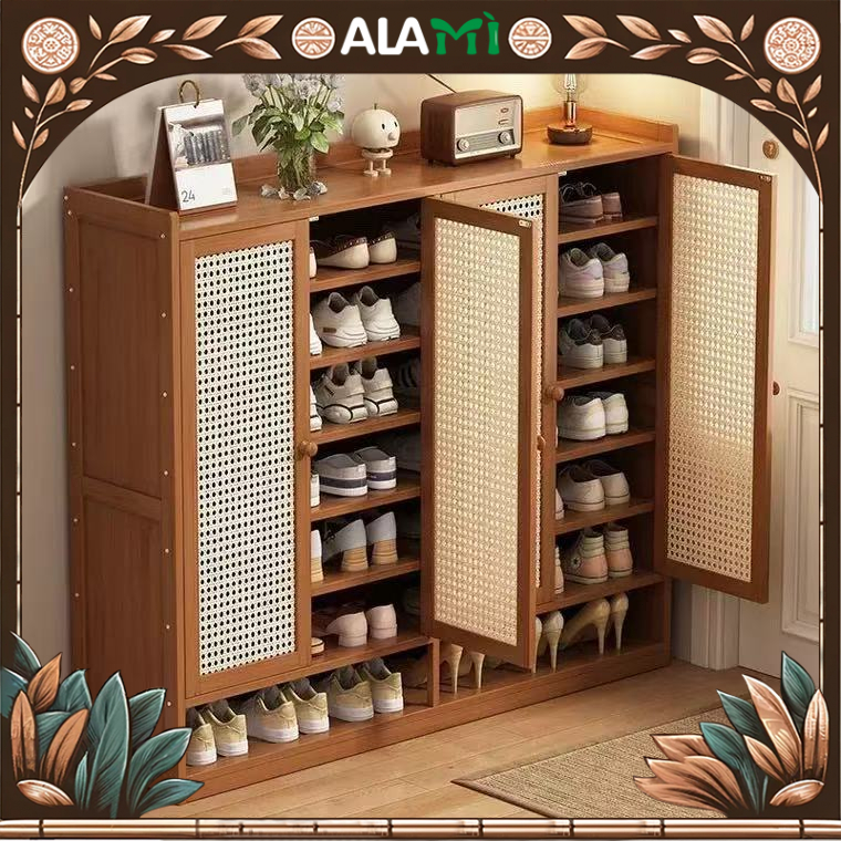 Jual Alami Rak Sepatu Susun Tertutup Lemari Sepatu Aesthetic Minimalis ...