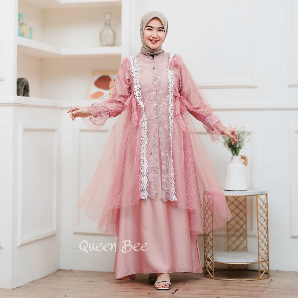 Jual Safa Dress Satu Set Inner Dan Outer Ratu Busana Gamis Muslim ...