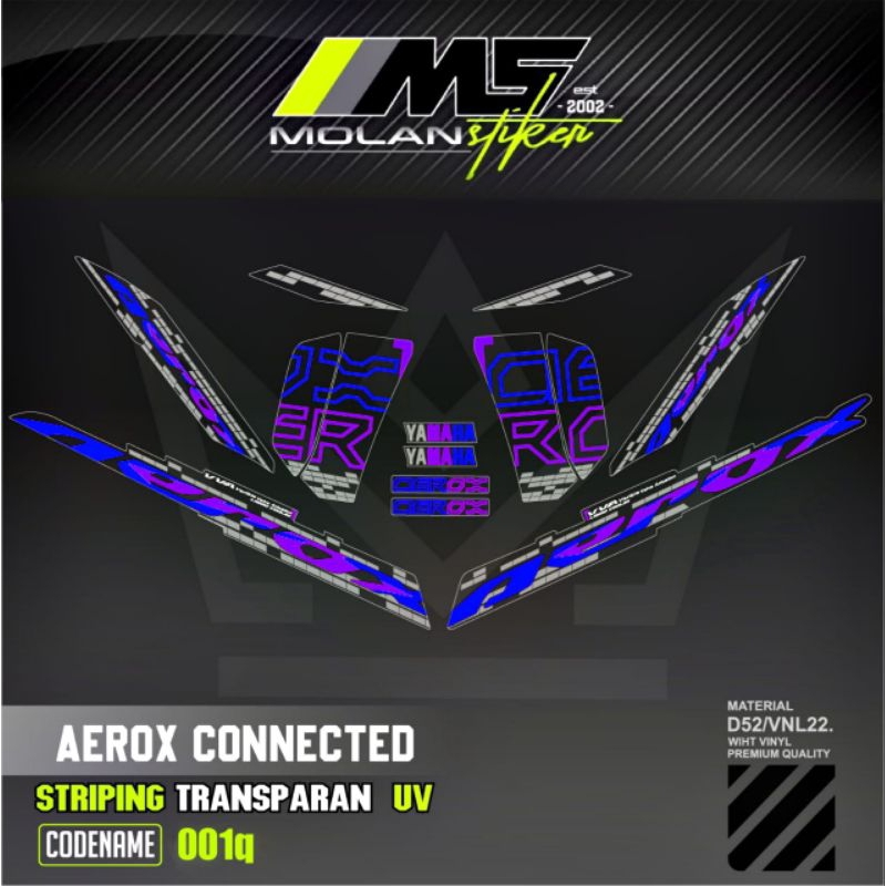 Jual Decal Sticker Striping Variasi Transparan Uv Aerox New Cyber City ...