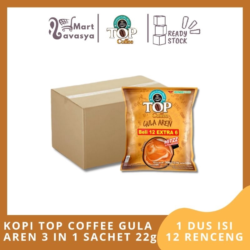 Jual KOPI TOP COFFEE GULA AREN 3 IN 1 SACHET 22g - 1 DUS ISI 12 RENCENG ...