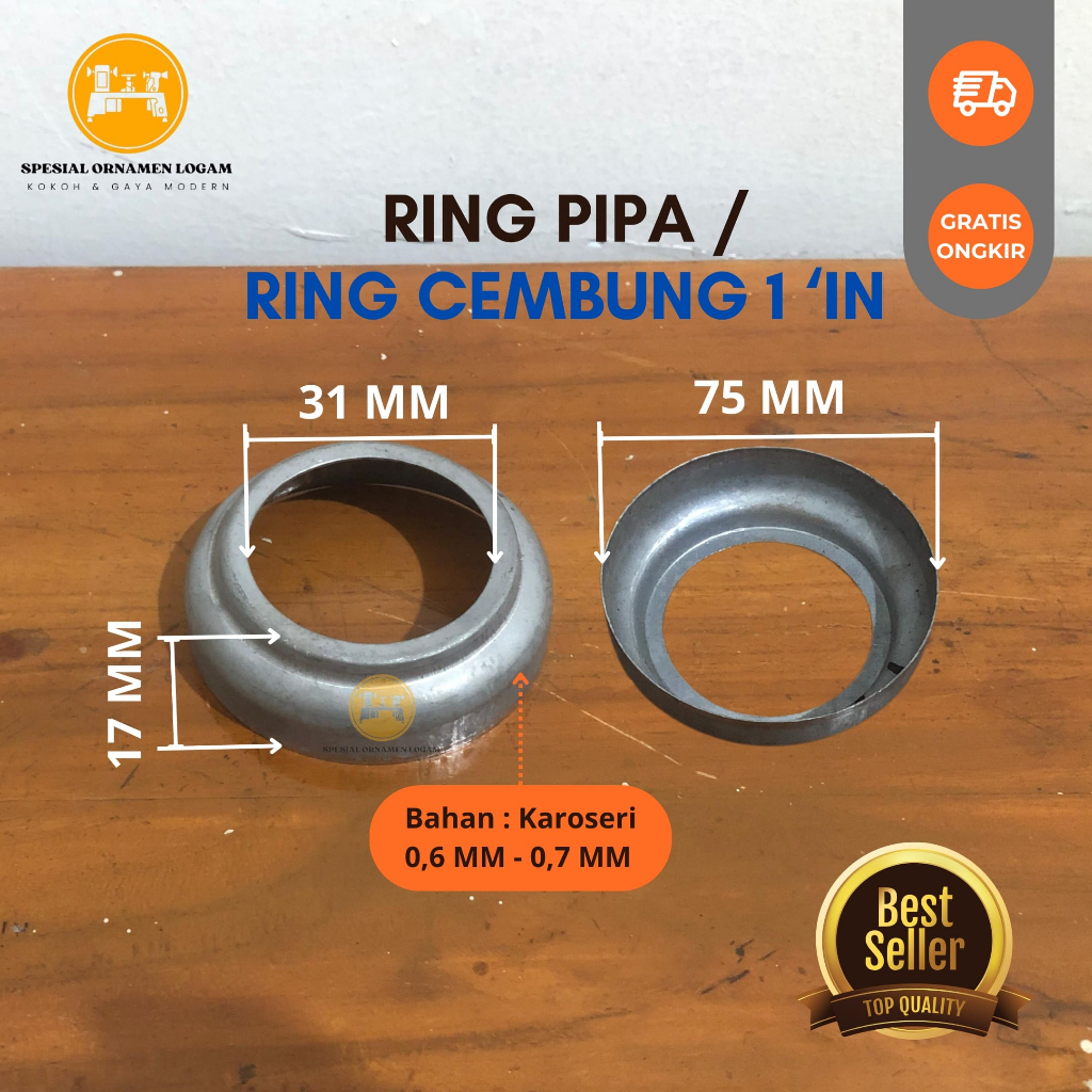 Jual Ornamen Pagar, Ring Cembung Berbagai ukuran 1-1 1/2 Inch Ring Pipa ...