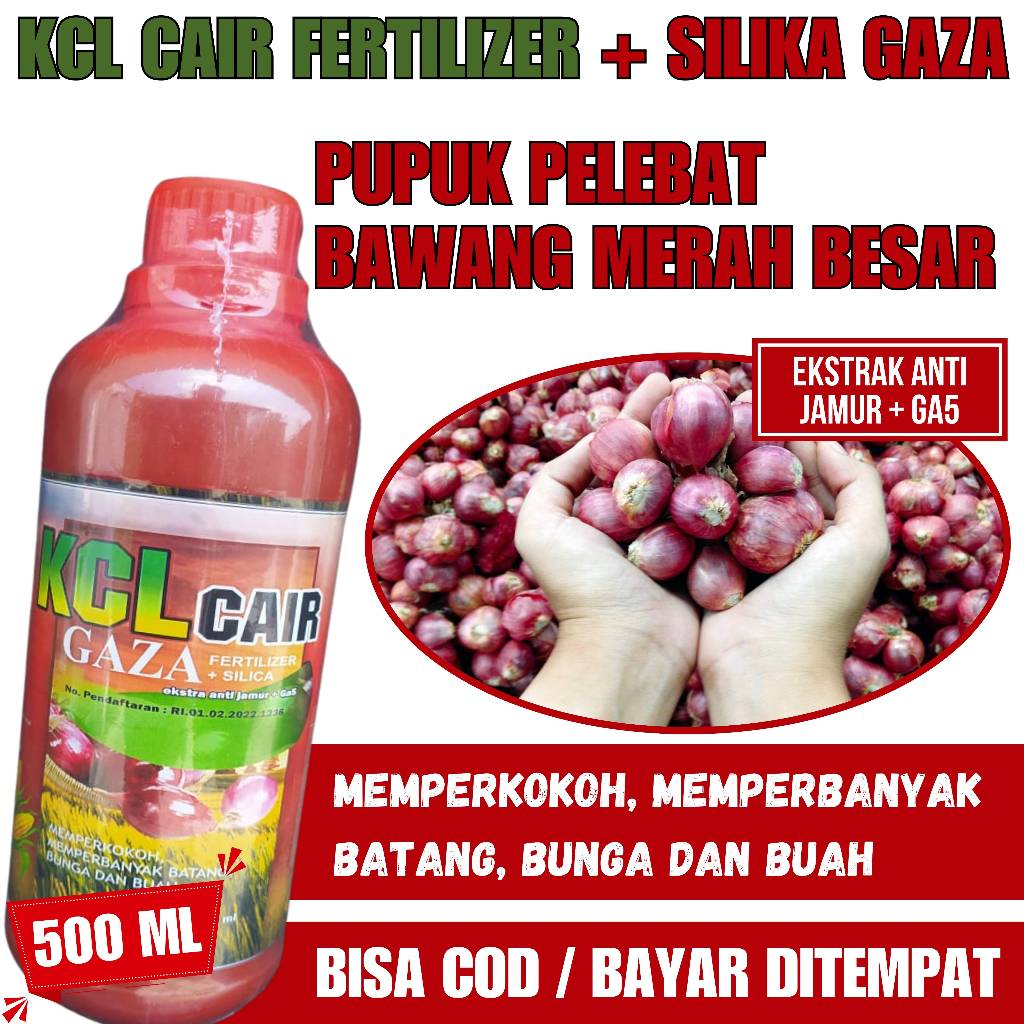 Jual Pupuk Organik Booster Bawang Merah - Pelebat Bawang Merah Terbaik Kcl Gaza isi 500 ML ...