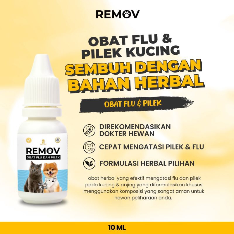 Jual Remov Obat Flu dan Pilek Kucing Sembuah Dengan Herbal | Shopee ...
