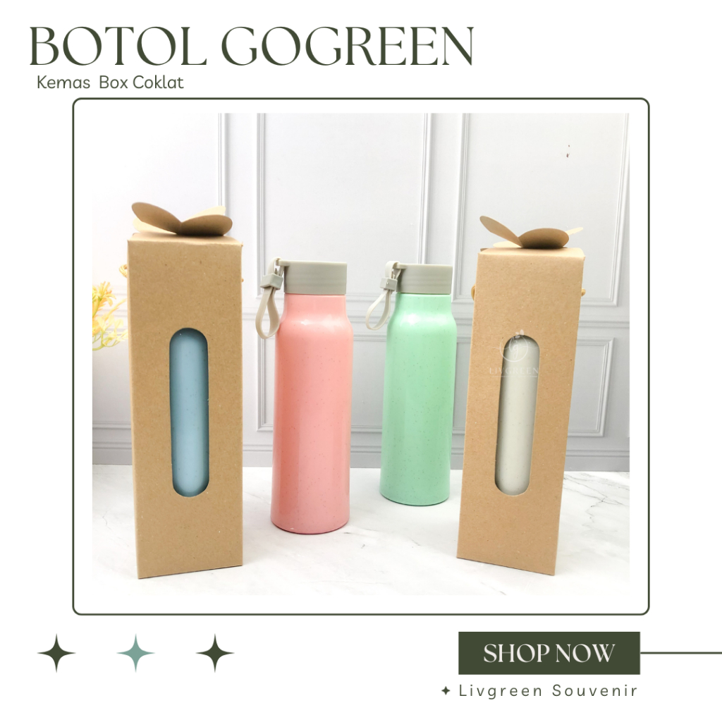Jual Souvenir Tumbler Botol Gogreen Pastel dan Salur | Shopee Indonesia