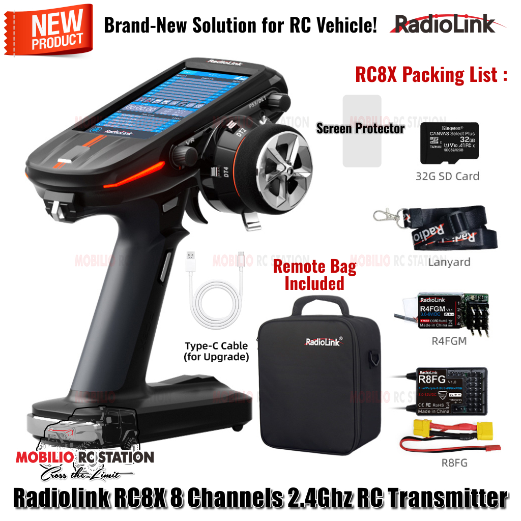 Jual Radiolink RC8X 8 Channels 2.4Ghz RC Transmitter w/ R8FG Gyro ...