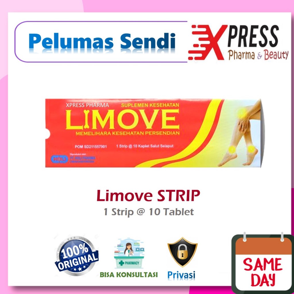 Jual ⚡XPRESS⚡ STRIP LIMOVE isi 10 tablet Vitamin Pelumas Sendi Limofe ...