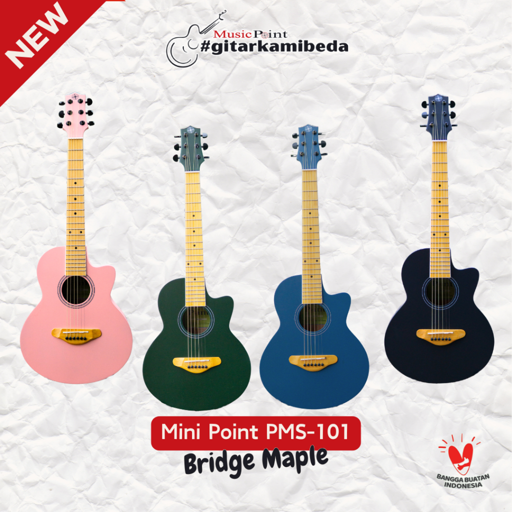 Jual Gitar Junior mini 3/4 akustik dan akustik elektrik Original Point PMS-101 | Shopee Indonesia