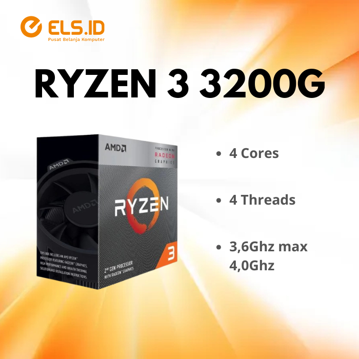 Jual Processor AMD Ryzen 3 3200G Box Radeon Graphics + Wraith Cooler ...