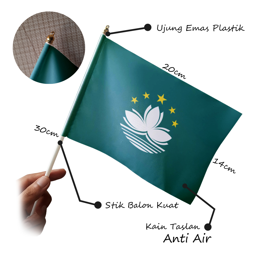 Jual Nazhifa Printing - Bendera Makau Kecil, Bendera Tangan Negara ...