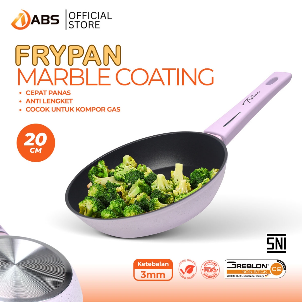 Jual Tifale By ABS Aesthetic Luna Pan Fry Pan Wajan Penggorengan Granite Frypan Anti Lengket ...