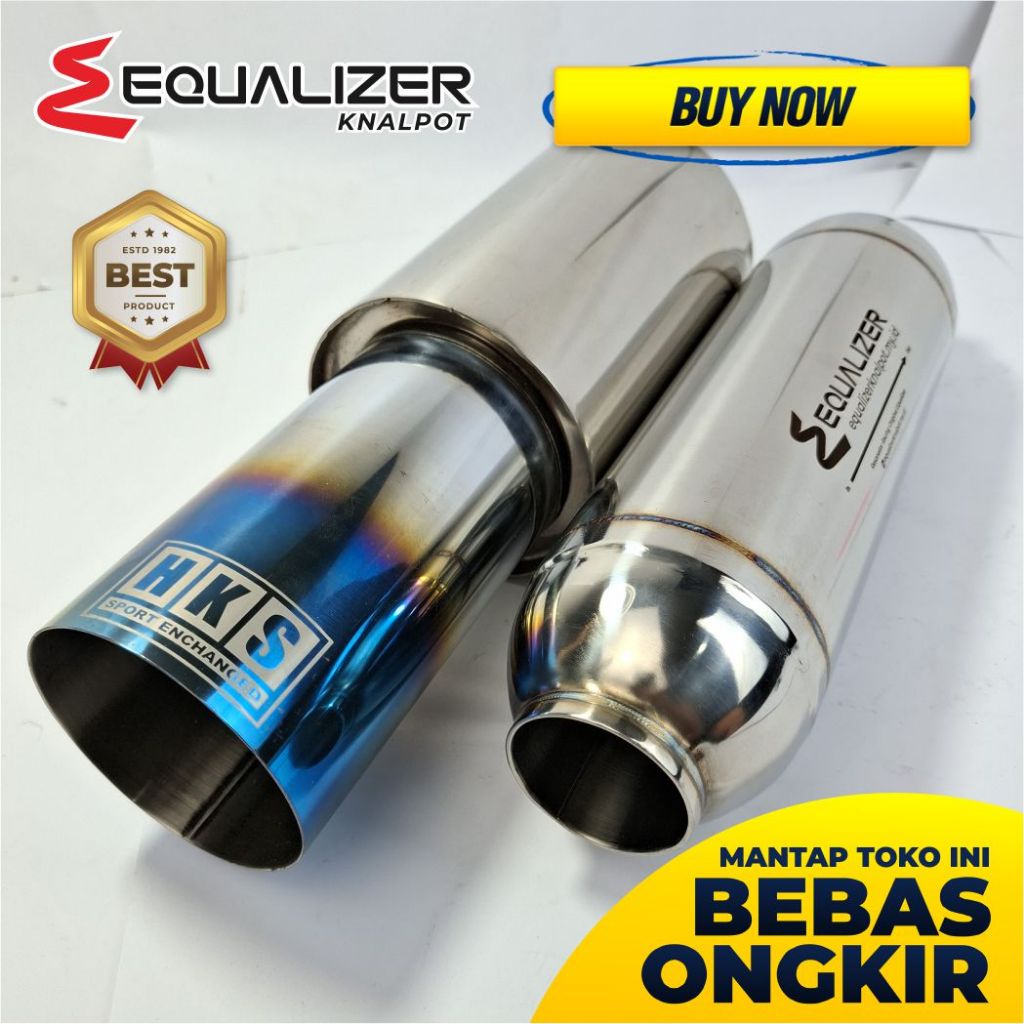 Jual Knalpot Mobil Racing Mobil HKS Biru + Resonator Kapsul Equalizer ...