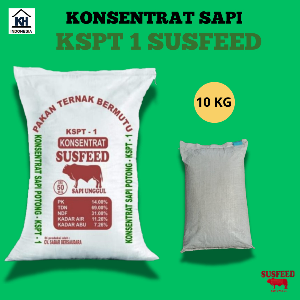 Jual REPACK 10 KG - SUSFEED KSPT 1 KONSENTRAT PENGGEMUKAN SAPI POTONG | Shopee Indonesia