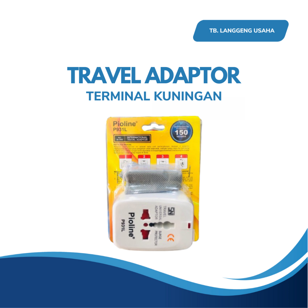Jual TRAVEL ADAPTOR ALL IN ONE PIOLINE P931L COLOKAN TERMINAL Steker ...