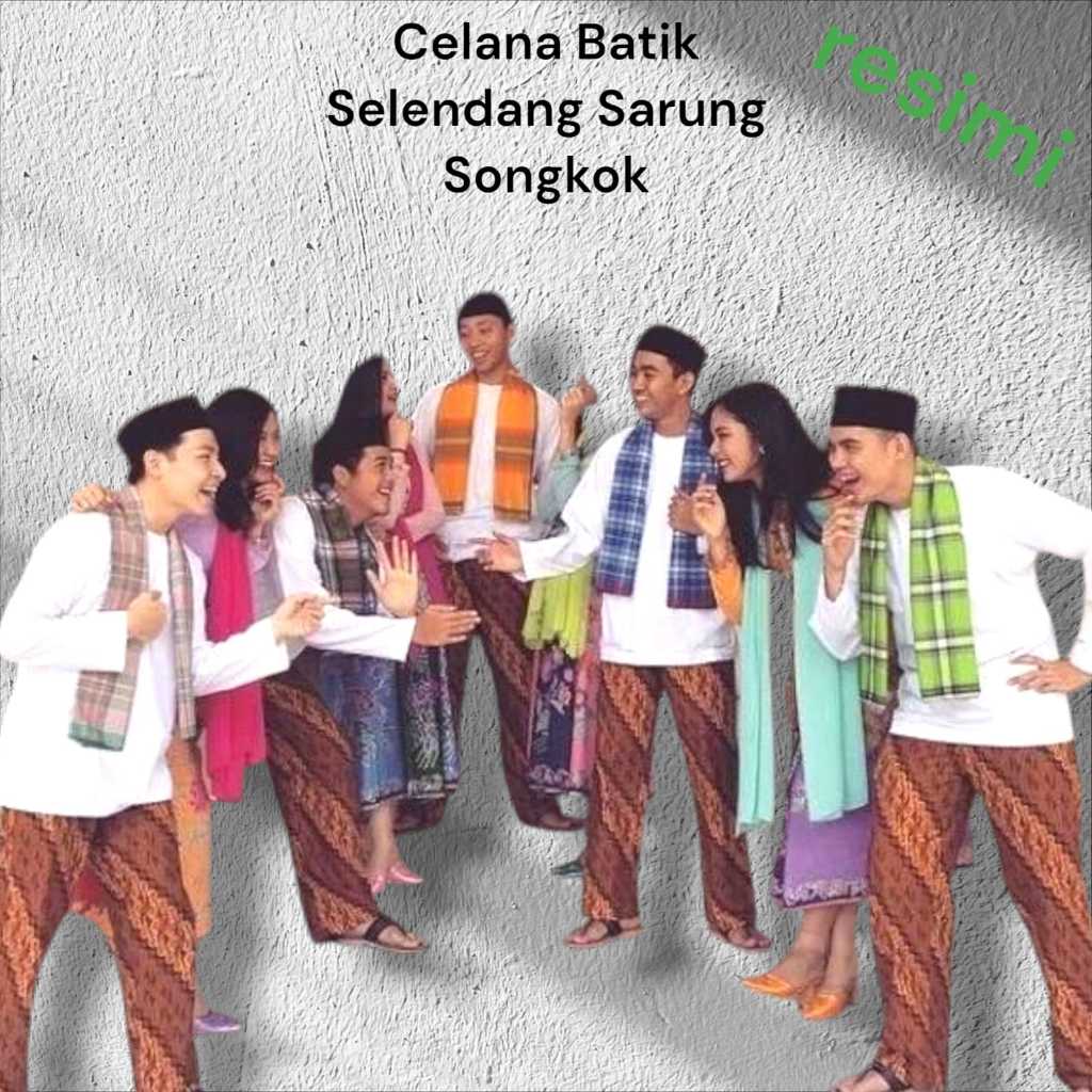 Jual Setelan Celana Batik Betawi Sadariah Dapat Selendang Sarung dan ...