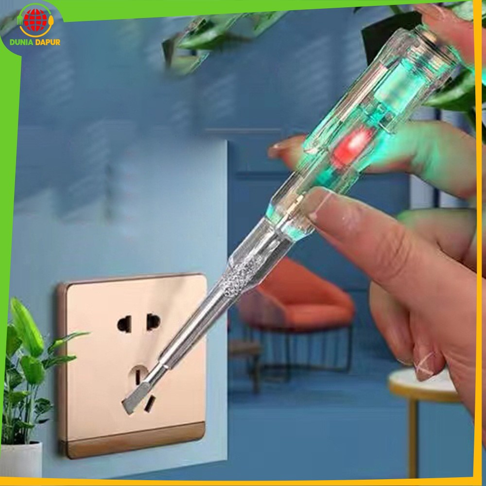 Jual Tes Pen Dual LED Obeng Tester Listrik With Indicator / Tespen ...