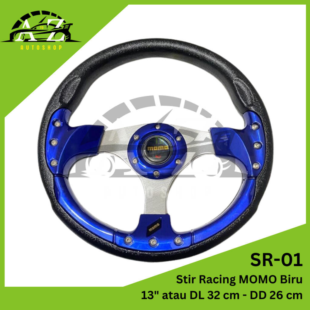 Jual STIR RACING CHROME 13" 13 INCI STEERING WHEEL RACING UNIVERSAL ...