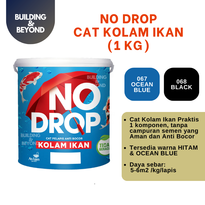 Jual CAT KOLAM IKAN NO DROP ANTI BOCOR 1 KG | Shopee Indonesia