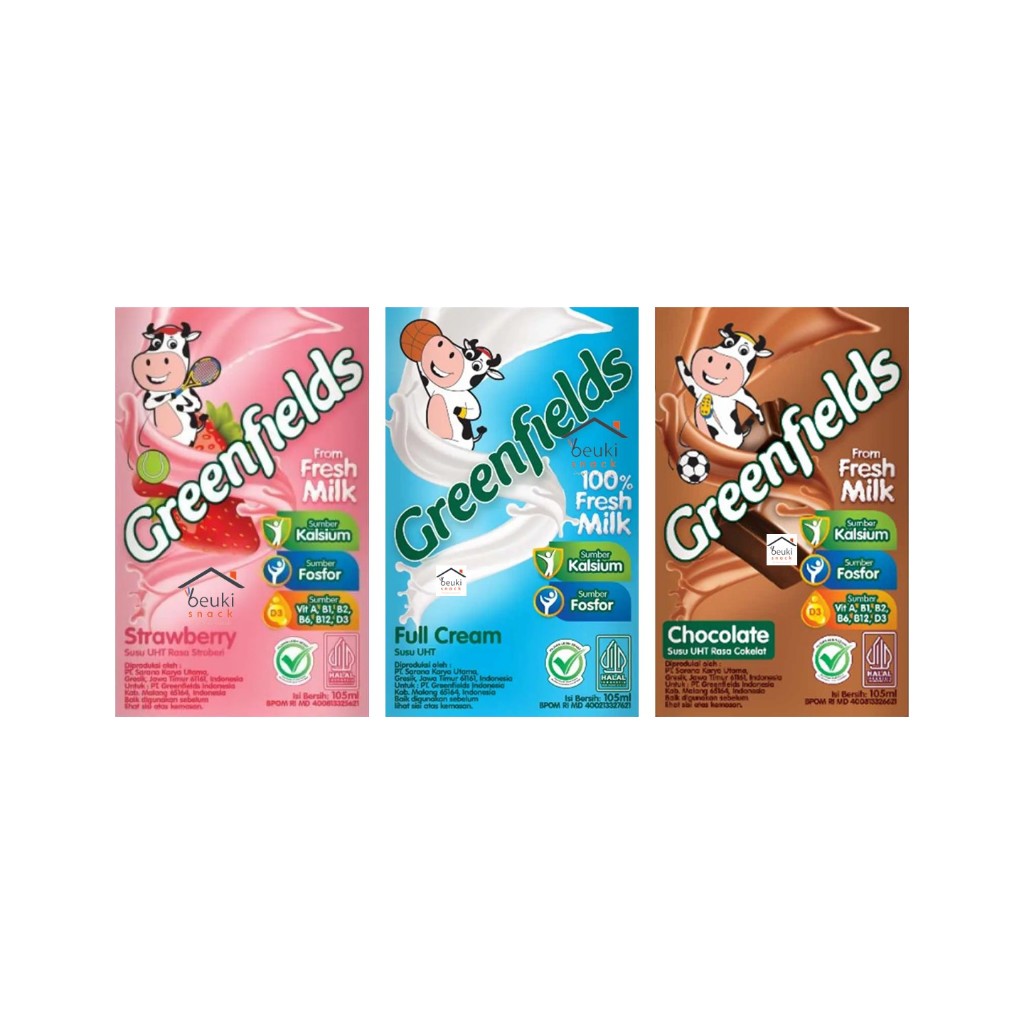 Jual Greenfields UHT Kemasan Kotak Kecil 105ml Berbagai Varian Pilih ...