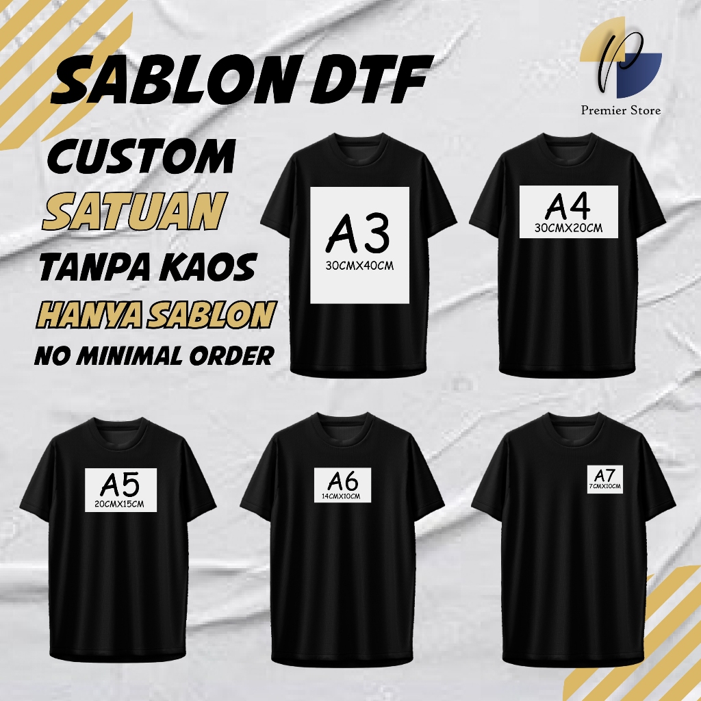 Jual Cetak DTF Satuan Murah Siap press Area Cetak 58x100cm / Sablon DTF ...