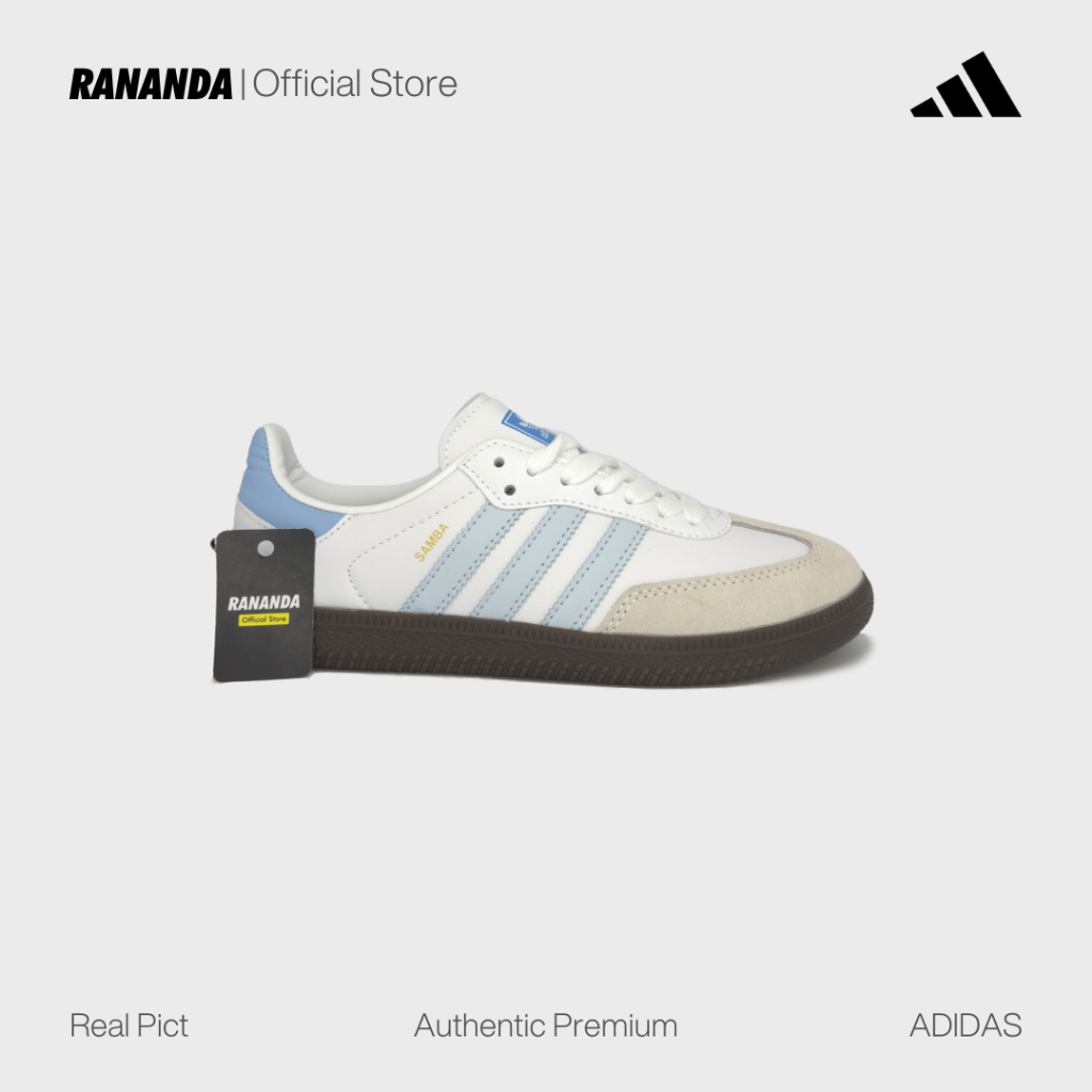 Jual SAMBA OG BIRU PUTIH - ADIDAS samba og white clear sky blue gum ...