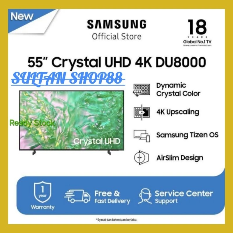 Jual SAMSUNG 55DU8000 55 INCH CRYSTAL UHD 4K SMART TV I SAMSUNG SMART ...