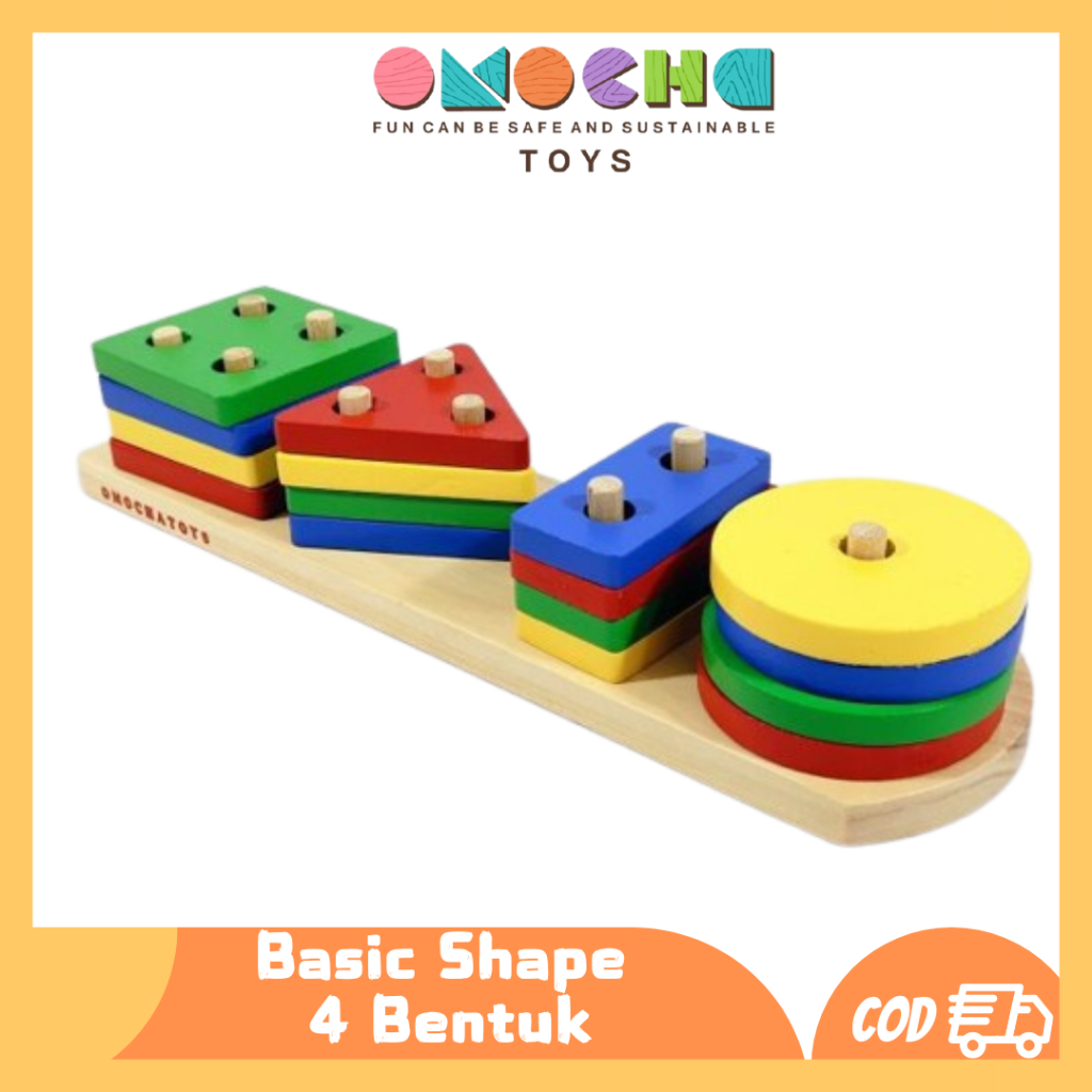 Jual Omocha Toys - Basic Shape Ukuran Besar 4 Bentuk Papan Pasak Bentuk ...