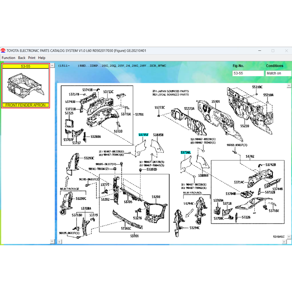 Jual Seal Front Fender Apron Upper Innova Reborn 2.4cc 2.0cc Original ...