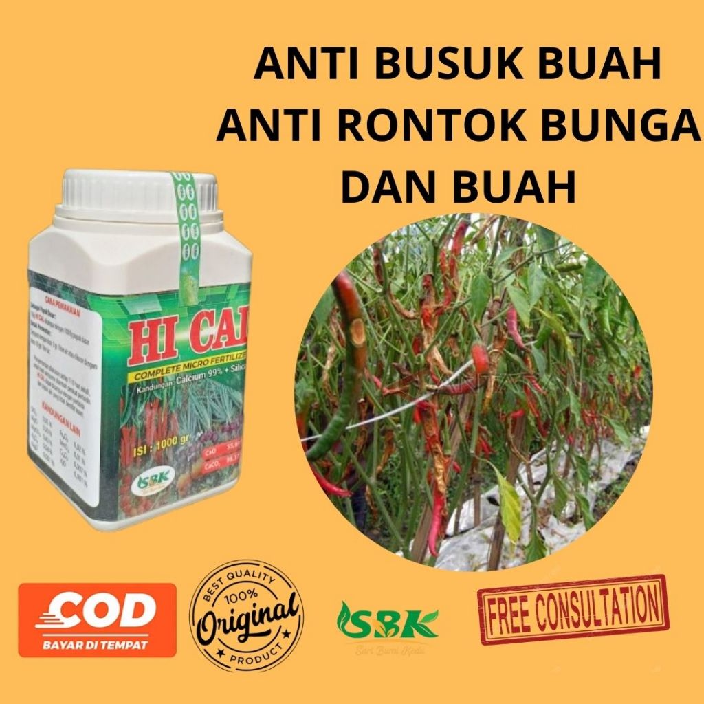 Jual pupuk anti layu anti rontok bunga buah anti busuk buah HI CAL 1000 ...