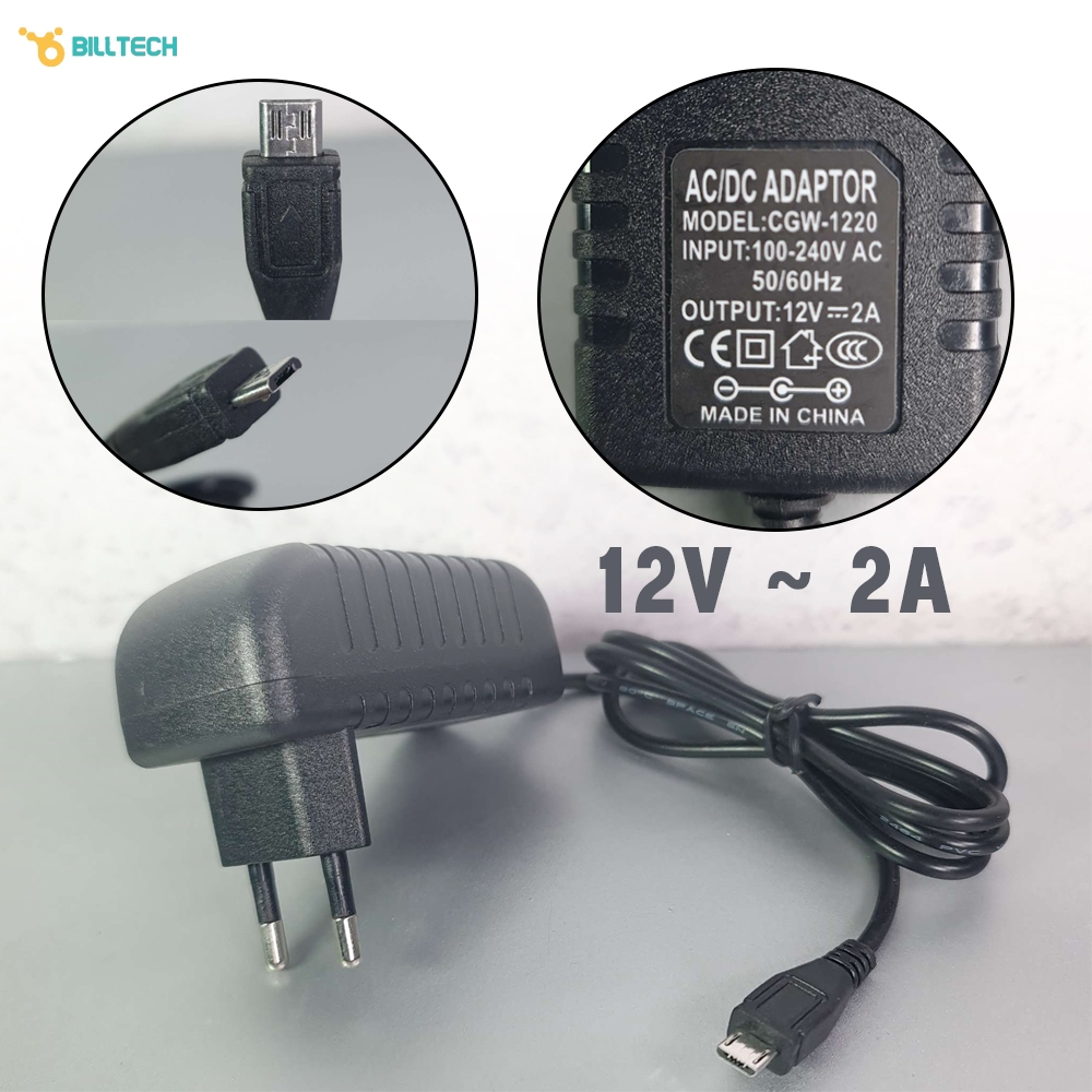 Jual Adaptor Daya Micro USB Power Supply 12V 2A - CGW-1220 | Shopee ...