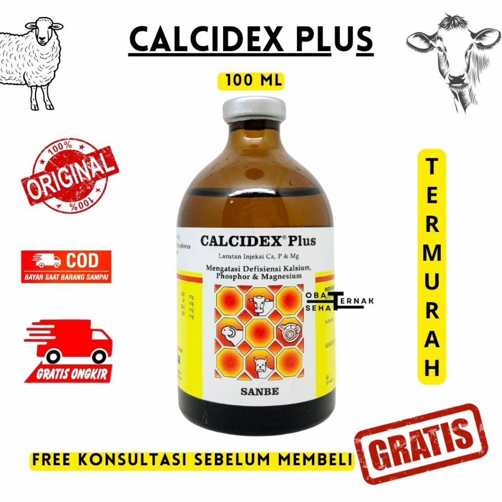 Jual CALCIDEX PLUS 100 ml - Obat Sapi Kambing Lumpuh Injeksi Ampuh PT ...