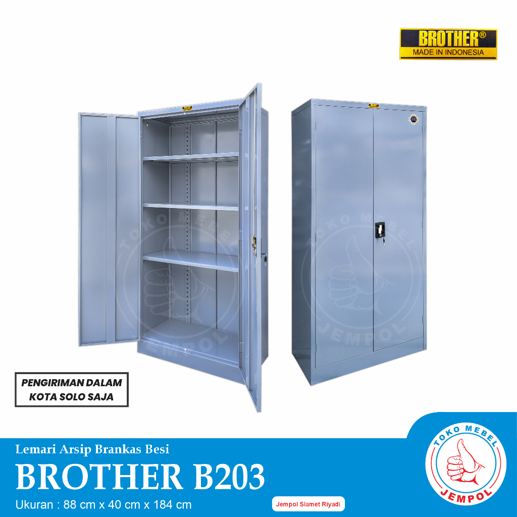 Jual Lemari Besi BROTHER B203 / Rak Besi 4 Susun / Rak Arsip / Rak ...