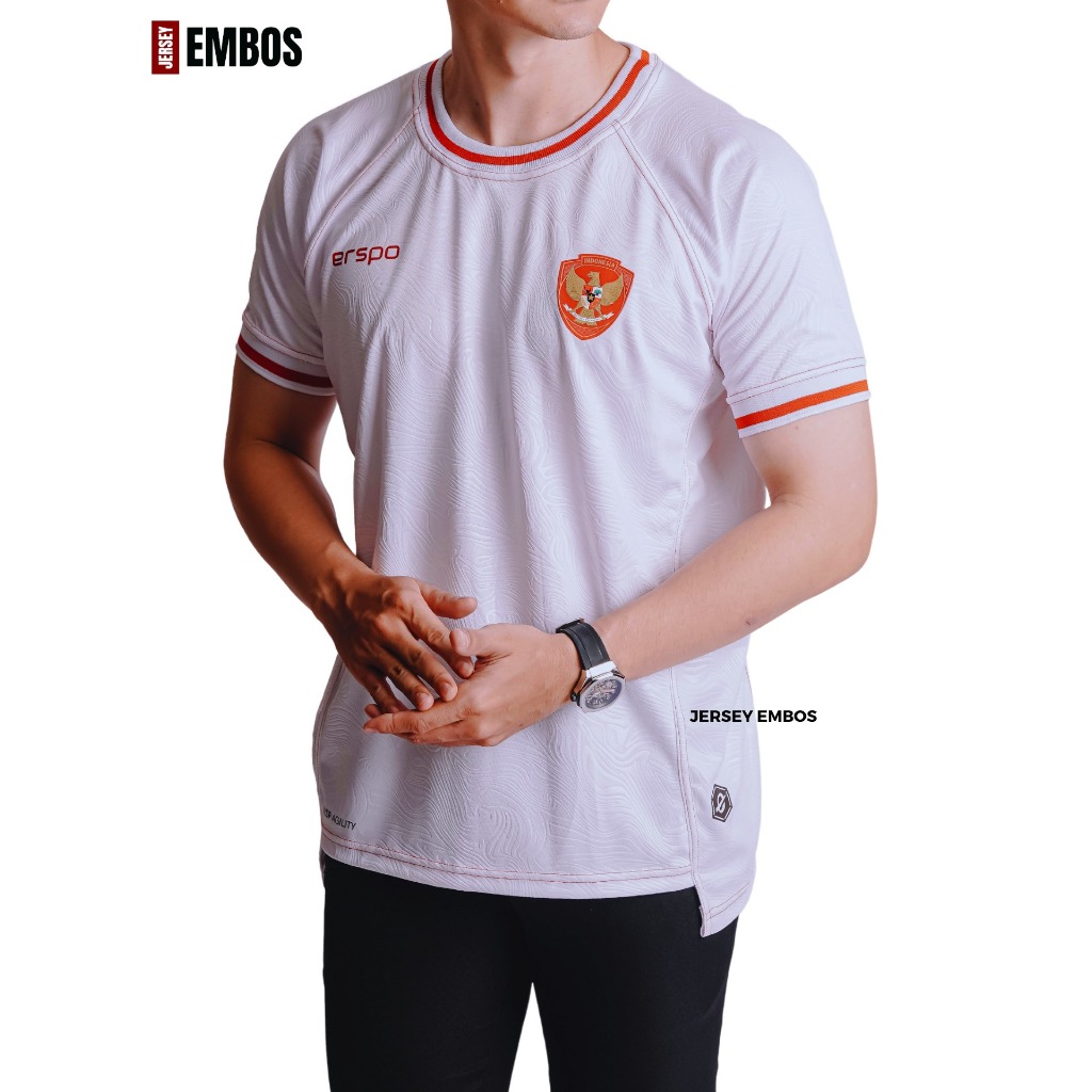 Jual Jersey Timnas Indonesia Erspo Putih Home 2024 Big Over size Pria wanita Unisex Bahan Brazil ...