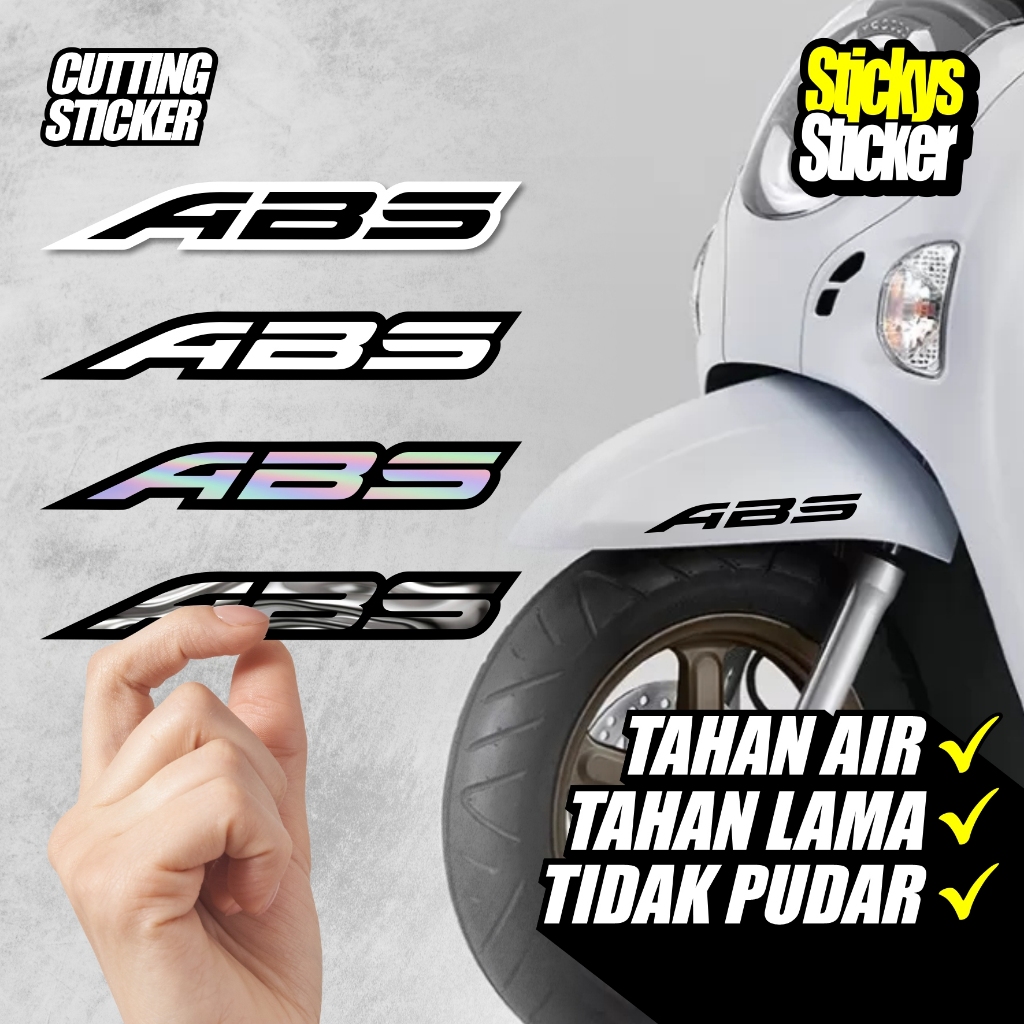 Jual Sticker logo ABS cutting sticker ABS 8 pilihan warna dan ukuran #1 ...